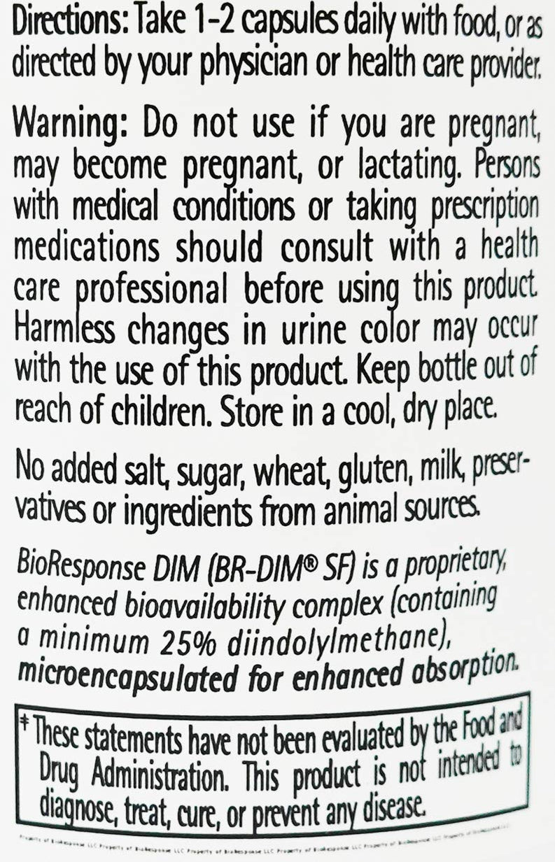 BioResponse DIM 150 - 150mg 60 Vegetarian Capsules — Vitamin Superstore™